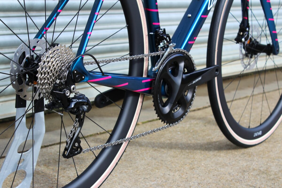 Cinelli Veltrix Metallic Blue Pink Highlights Shimano 105 Hydro with ...